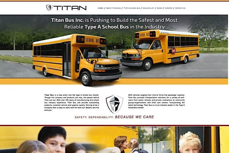 Small School Bus Manufacturer Titan Bus Launches Website - School ...