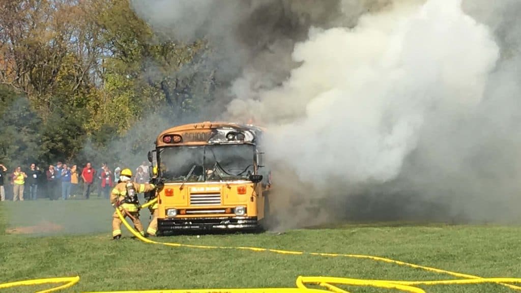 School Bus Fire, Evacuation Exercise Held at NAPT, NASDPTS Conference ...