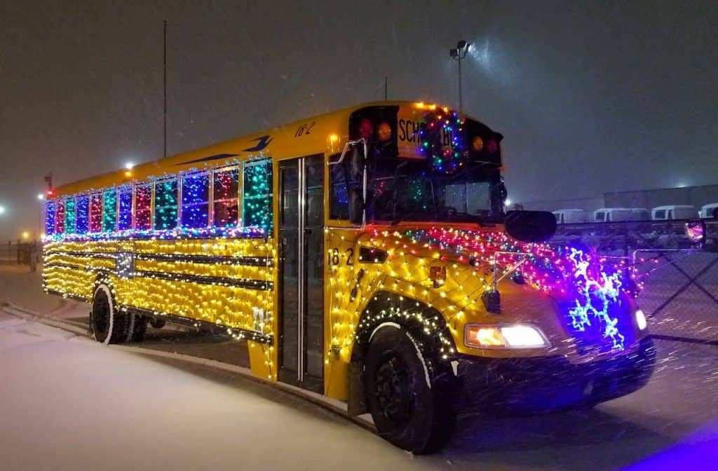 Musical Reindeer Bus Sings in Texas Christmas Parades - School ...