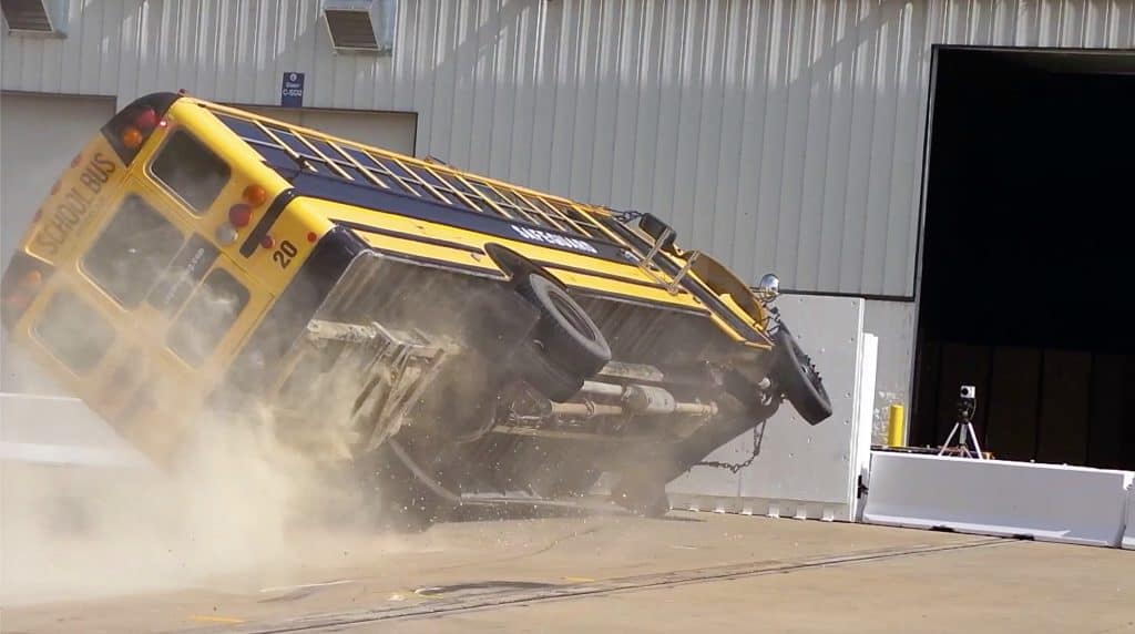 Close-up View of a Flying School Bus Crash, Frame by Frame - School ...