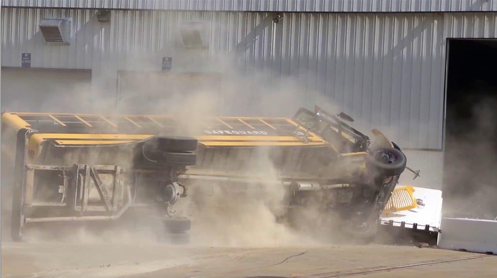 Close-up View of a Flying School Bus Crash, Frame by Frame - School ...