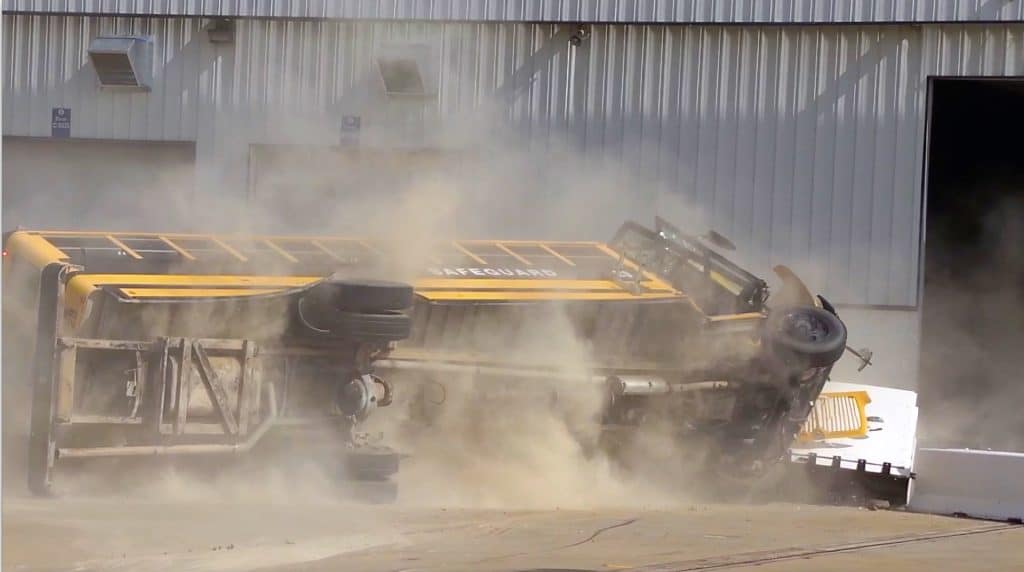 Close-up View of a Flying School Bus Crash, Frame by Frame - School ...