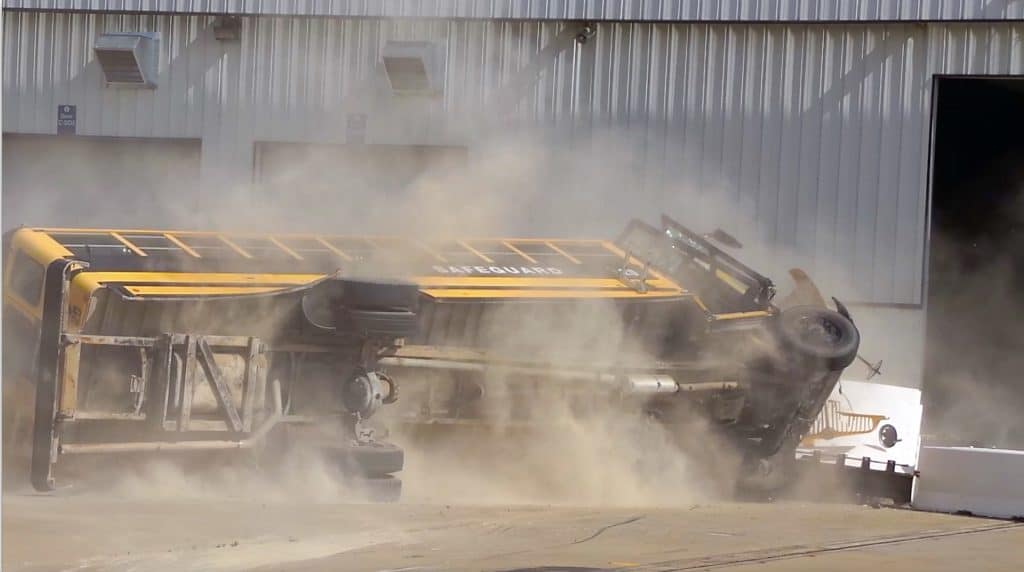 Close-up View of a Flying School Bus Crash, Frame by Frame - School ...