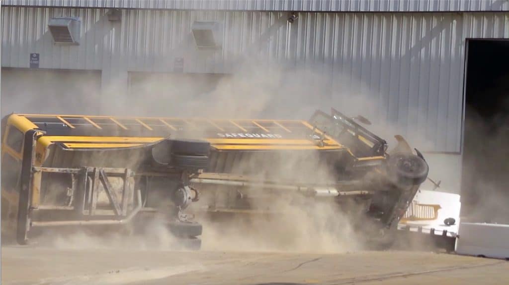 Close-up View of a Flying School Bus Crash, Frame by Frame - School ...