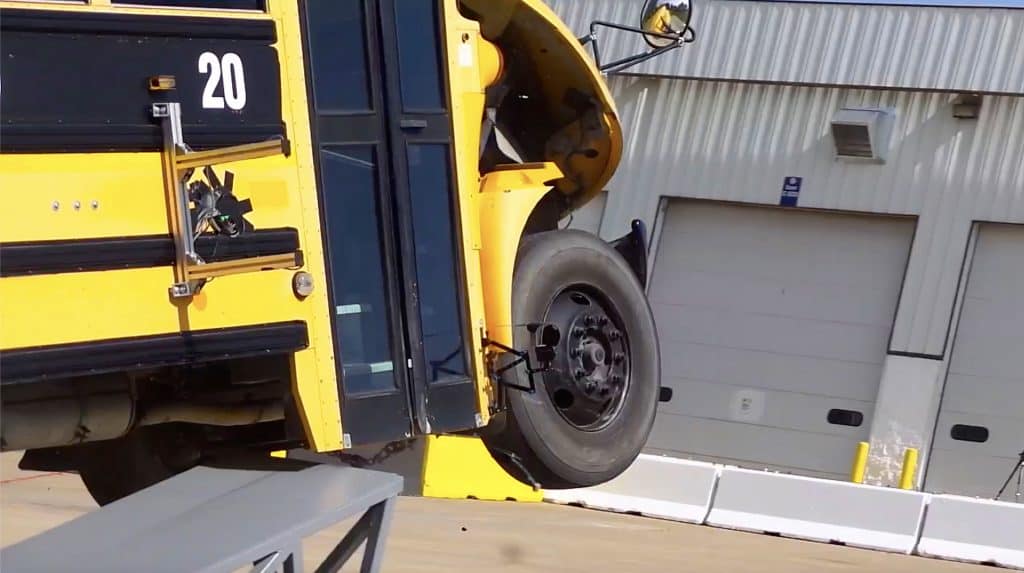 Close-up View of a Flying School Bus Crash, Frame by Frame - School ...