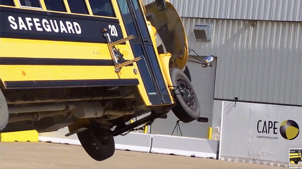 Close-up View of a Flying School Bus Crash, Frame by Frame - School ...
