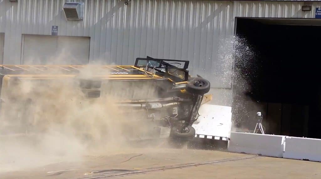 Close-up View of a Flying School Bus Crash, Frame by Frame - School ...