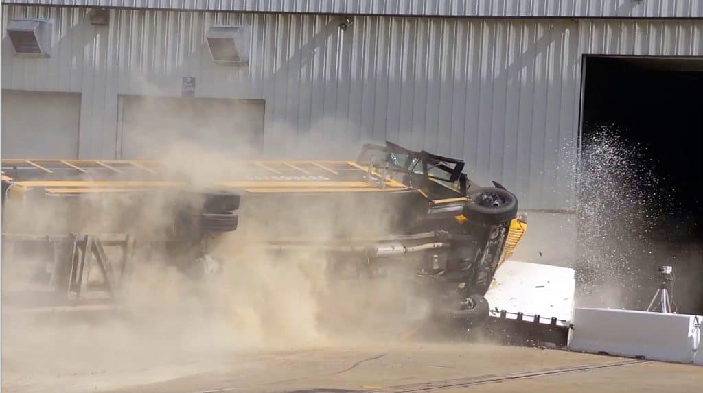 Close-up View of a Flying School Bus Crash, Frame by Frame - School ...