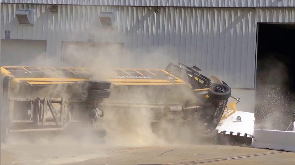 Close-up View of a Flying School Bus Crash, Frame by Frame - School ...